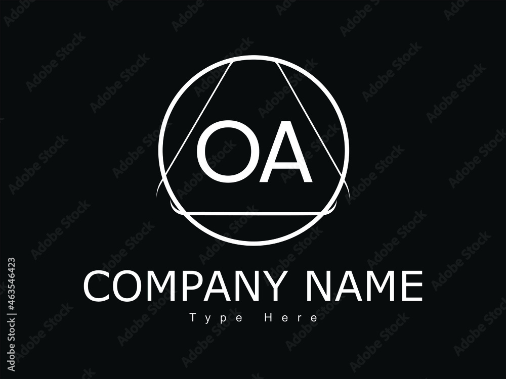 letter OA logo design template, Letter oa for logo company design ...