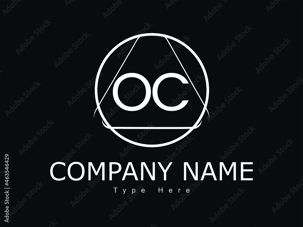 letter OC logo design template, Letter oc for logo company design ...