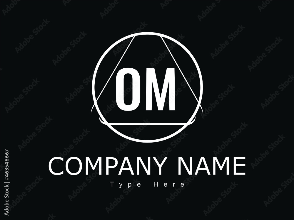 letter OM logo design template, Letter om for logo company design ...