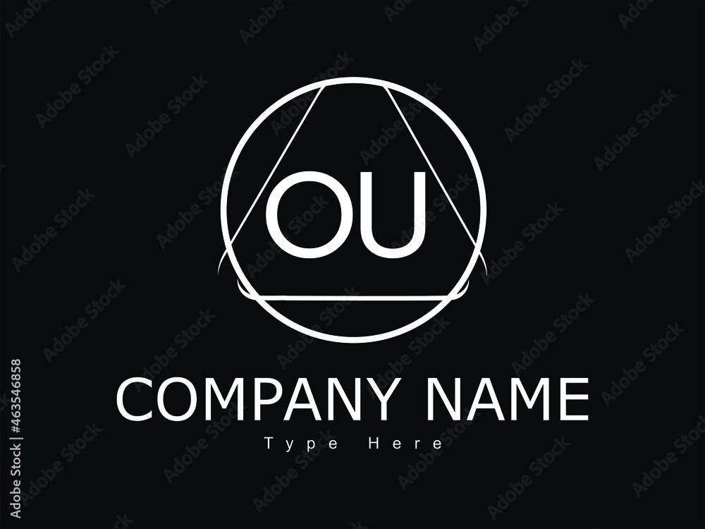 Vetor de letter OU logo design template, Letter ou for logo company ...