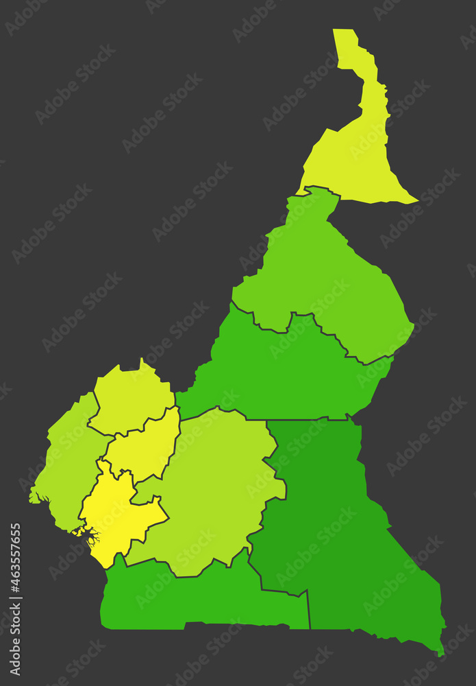 Cameroon population heat map as color density illustration Stock ...