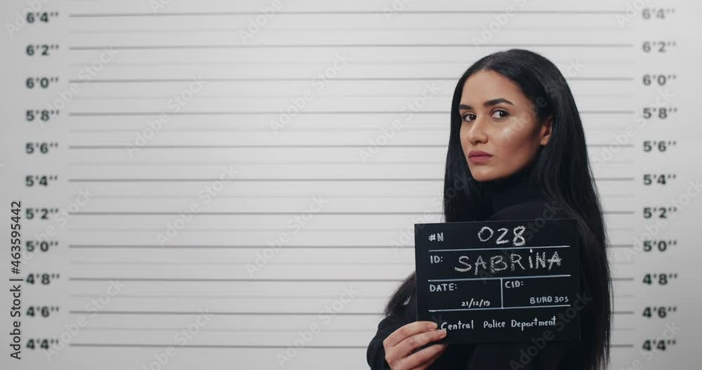 Video „Side profile mugshot of female mixed race person with long hair ...