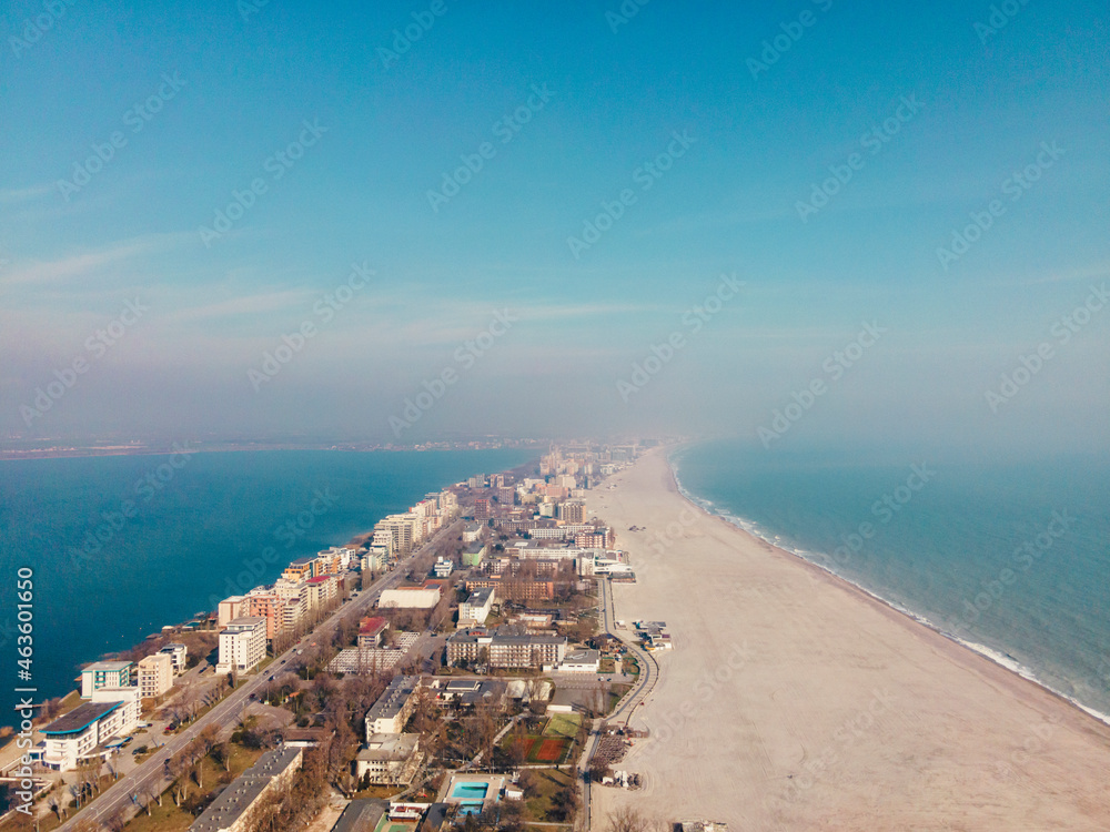 Breathtaking aerial photo of Mamaia Constanta, the largest Black Sea ...
