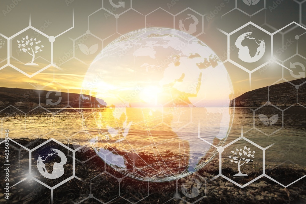 Environmental technology concept. Sustainable development goals on ...