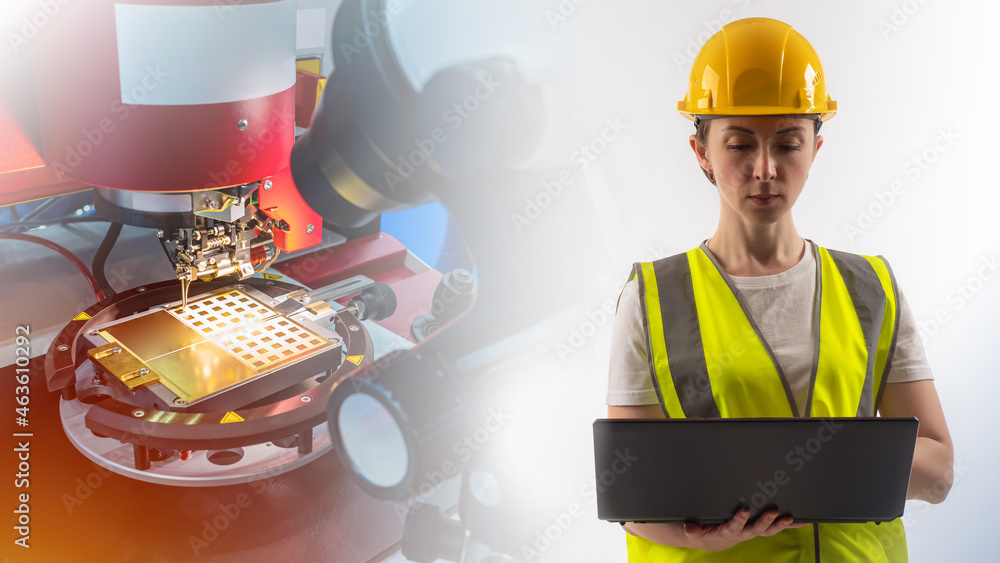 Production of microchips with trinzistors. Female PCB manufacturing ...