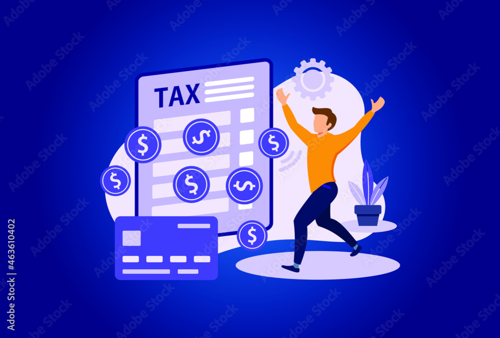 Tax return illustration exclusive design inspiration Stock Vector ...