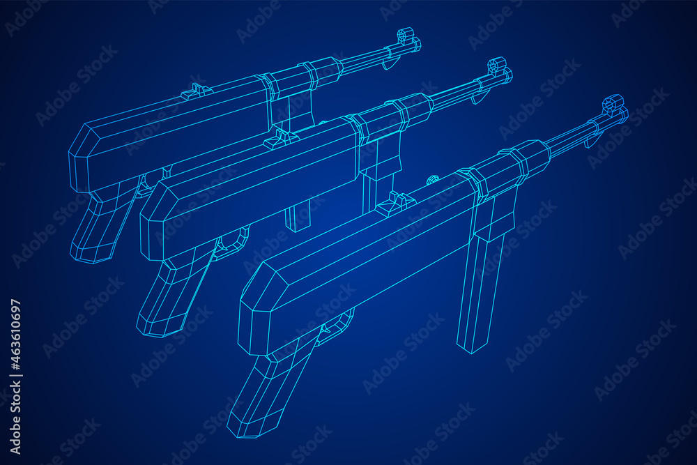 Vetor de Submachine gun german MP 40 world war 2 firearms pistol ...