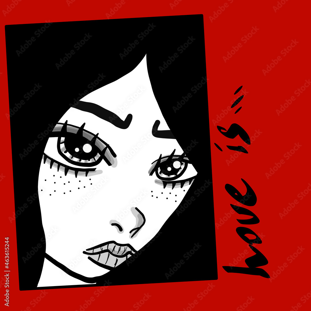 Manga style. Japanese cartoon Comic concept. Anime characters. Vector ...