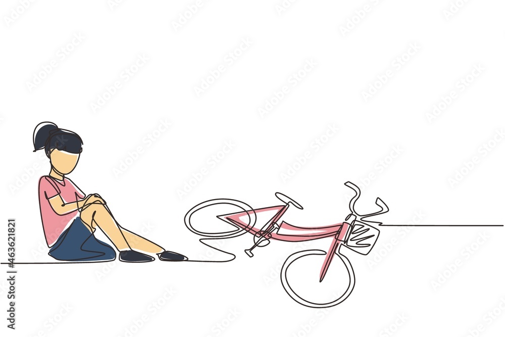 Little Girl Falling Off Bike