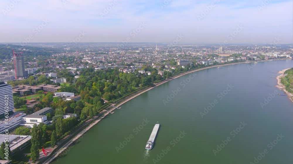 Bonn: Aerial view of former capital city of West Germany in summer ...