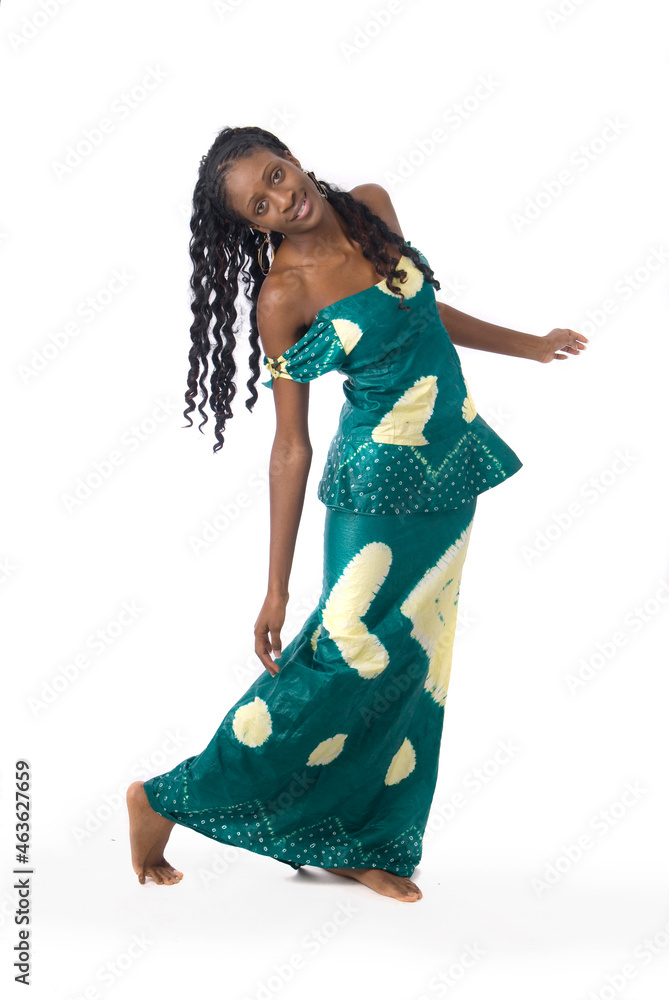 African woman wearing the traditional dress of her country Stock Photo ...