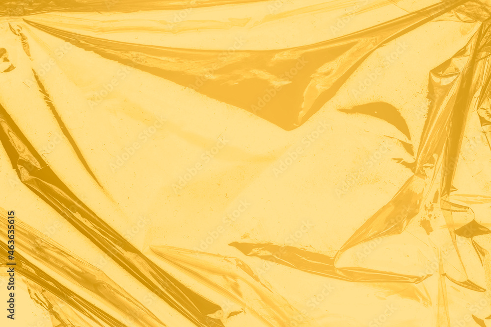 Textura holográfica de plástico arrugado color amarillo Stock Photo ...