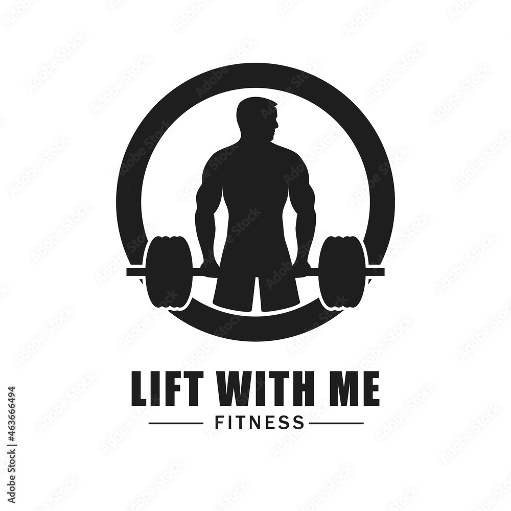 Fitness logo isolated on white background. Trendy fitness logo for web ...