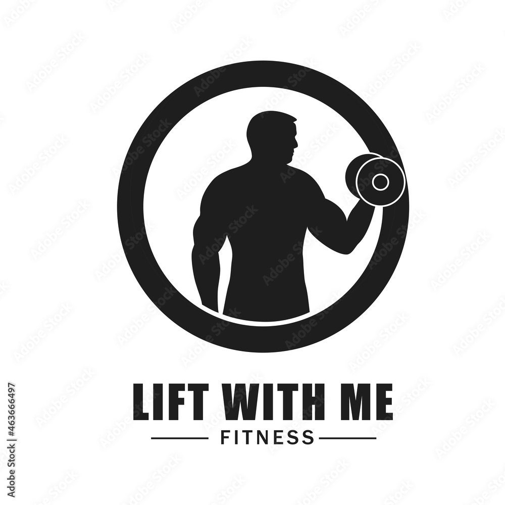Fitness logo isolated on white background. Trendy fitness logo for web ...