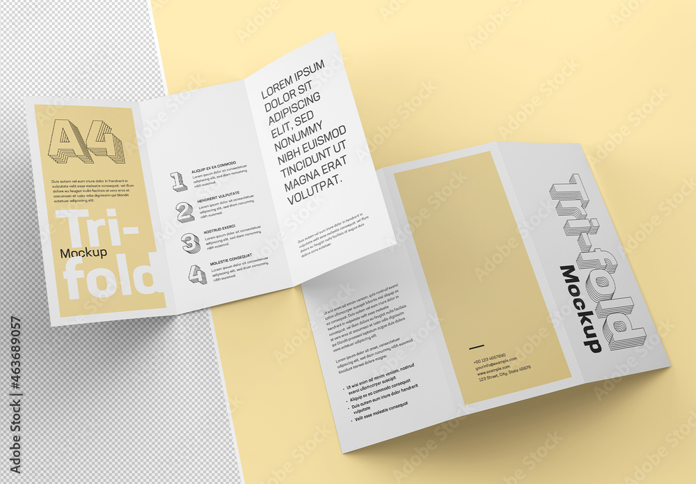 Trifold Brochure Mockup Stock Template | Adobe Stock