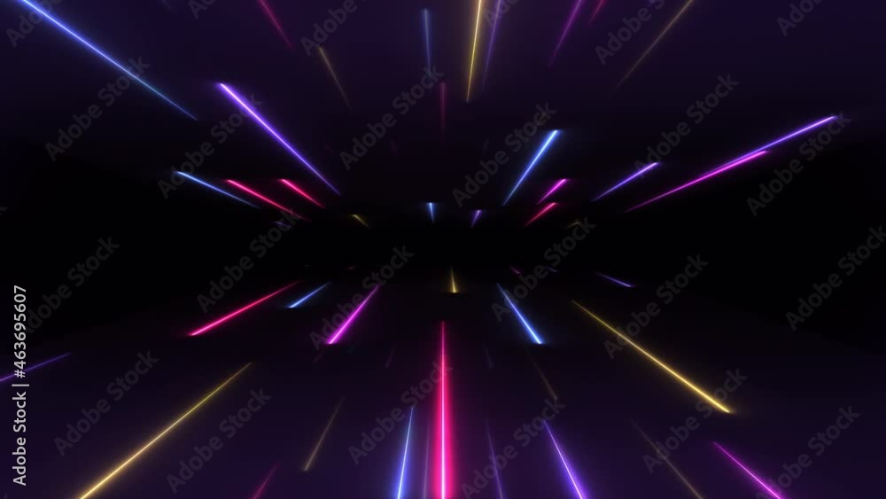 Vidéo Stock Abstract neon lines loop animation. Modern background ...