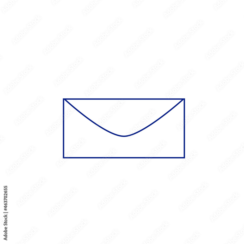 Mail icon vector isolated on white background. Trendy mail icon in flat ...