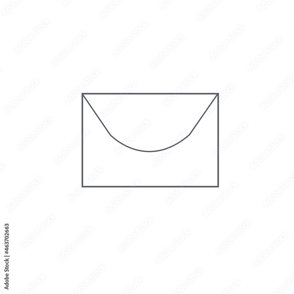 Mail icon vector isolated on white background. Trendy mail icon in flat ...