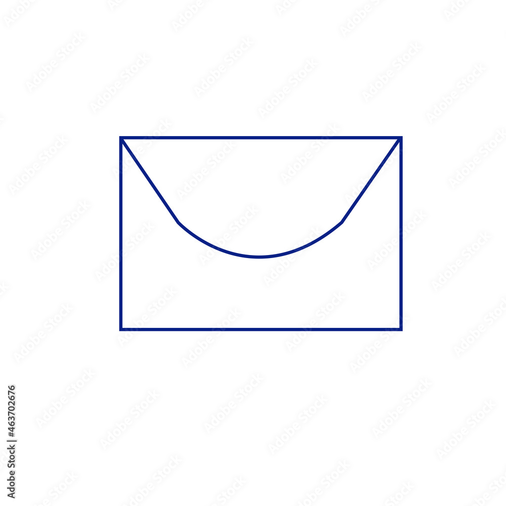 Mail icon vector isolated on white background. Trendy mail icon in flat ...