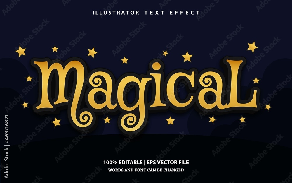 Magical text effect style. Editable text theme halloween. Stock Vector ...