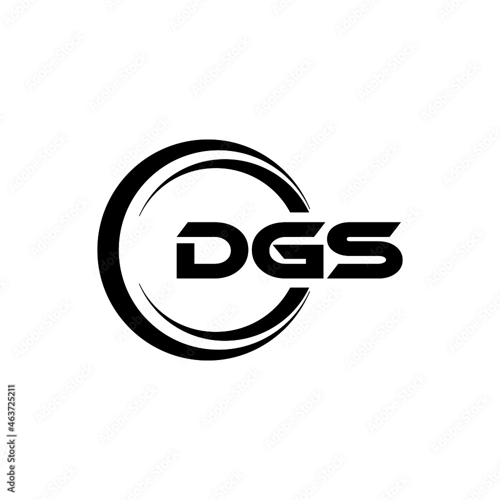 Vecteur Stock DGS letter logo design with white background in ...
