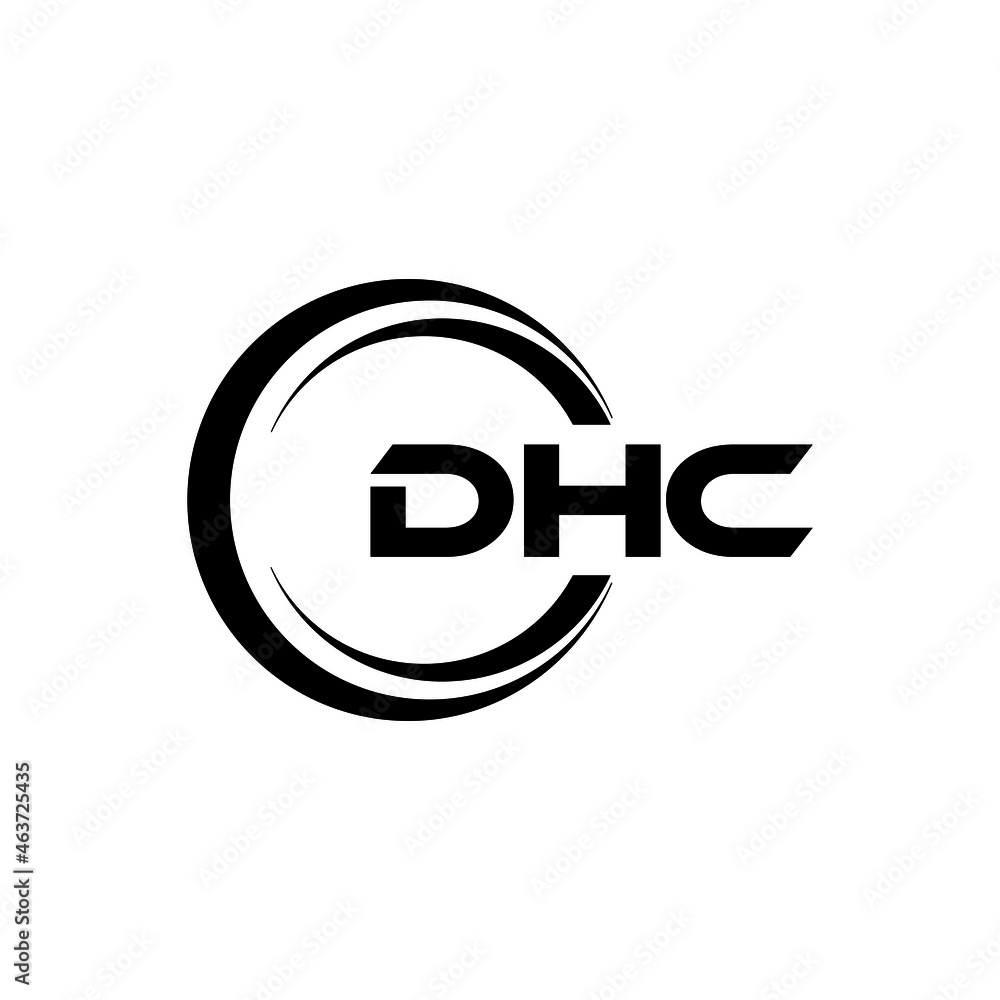 DHC letter logo design with white background in illustrator, vector ...