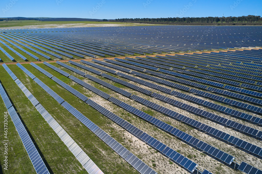 Solar Farm Aerial Stock Photo | Adobe Stock