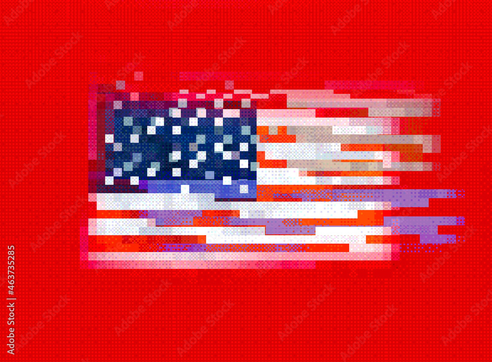 Futuristic American Flag Technology Stock Photo | Adobe Stock