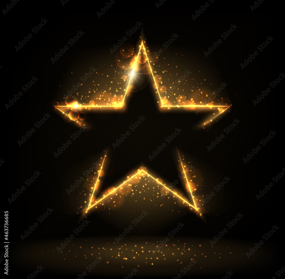 Shining Gold Star Clipart
