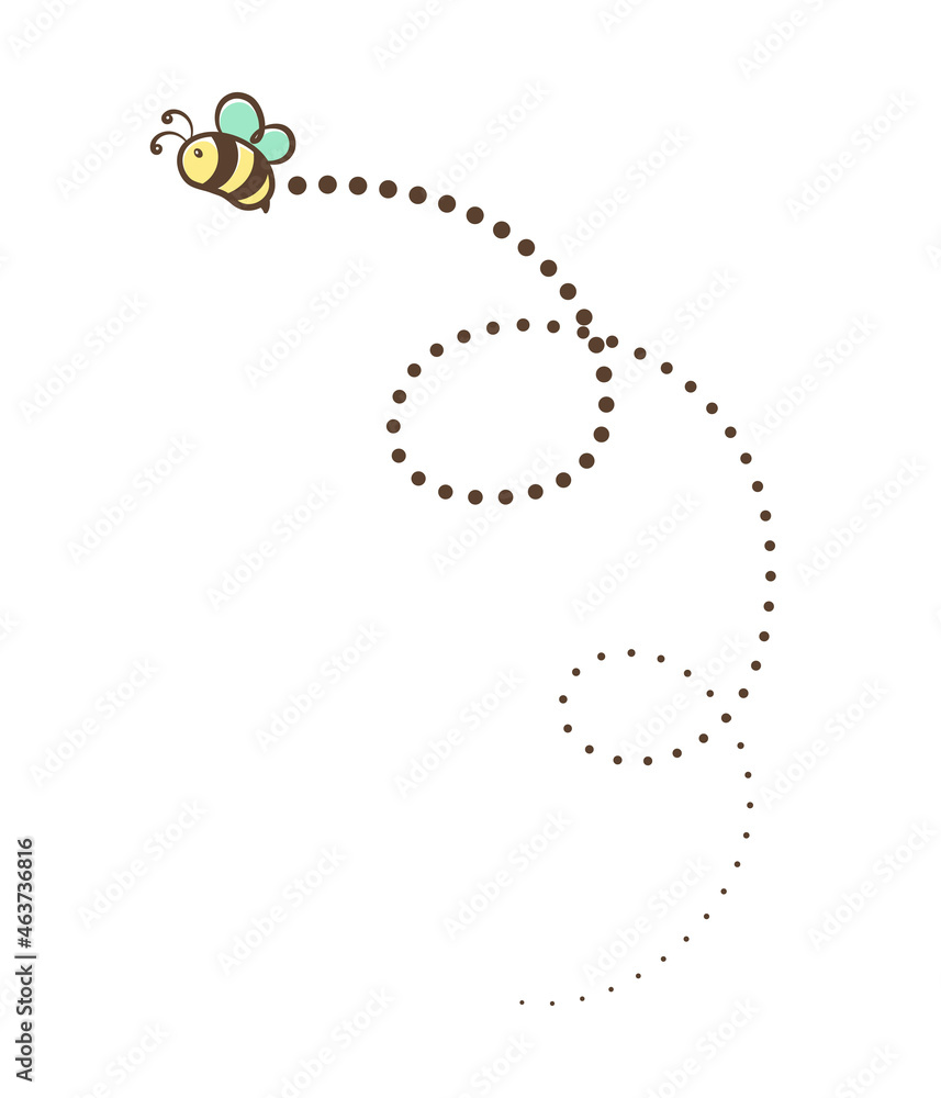Poster Flying honey bee vector clipart – Wall Art | UkPosters
