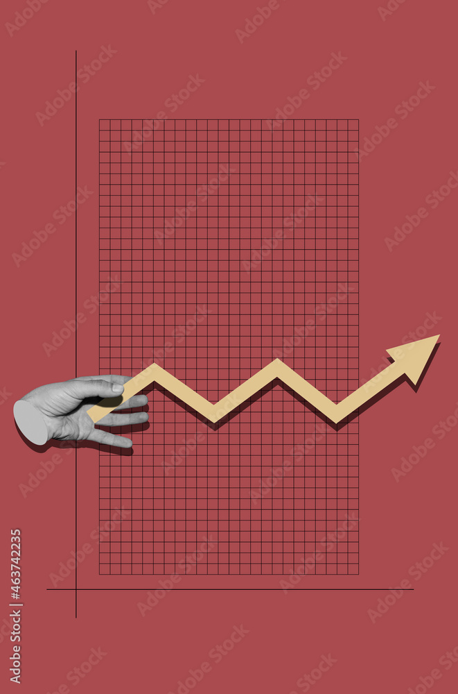 Male Hand Holding Yellow Graph Stock Photo | Adobe Stock