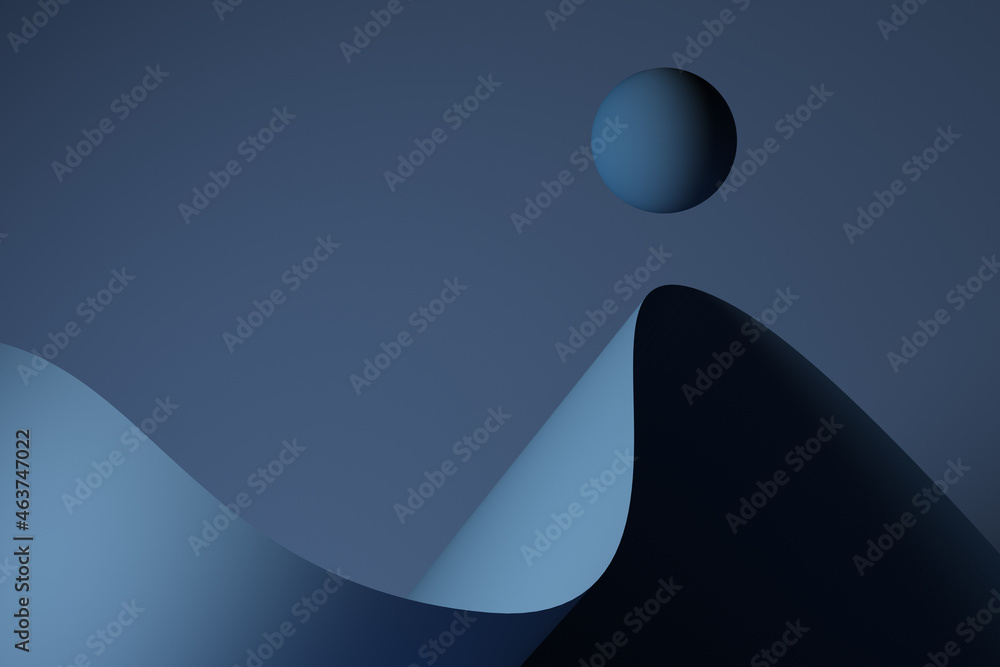 Abstract conceptual blue shapes Stock Photo | Adobe Stock