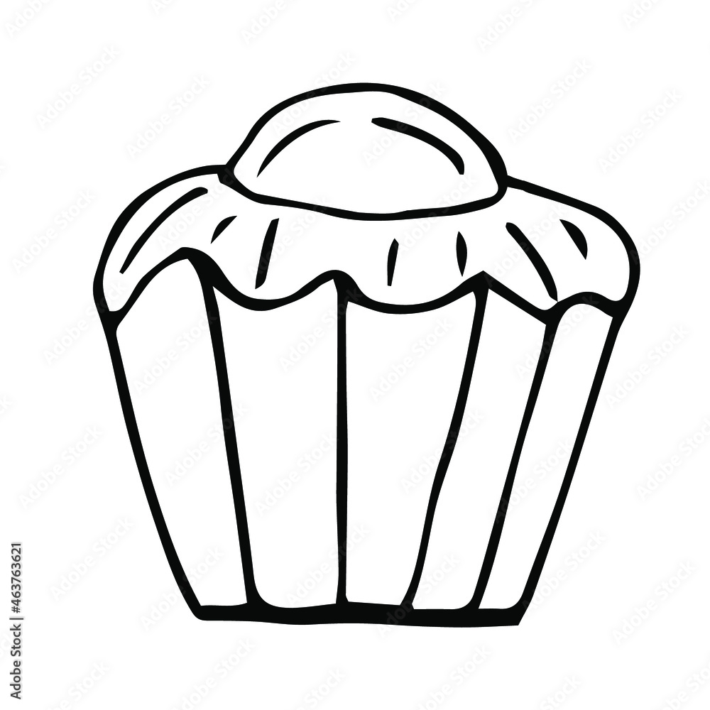 Brioche French bread vector illustration, hand drawing doodle Stock ...