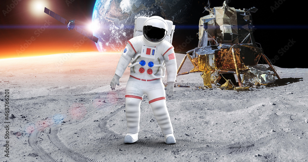 Astronaut Feeling Dizzy On A Planet Far From Earth. Planet Earth On ...