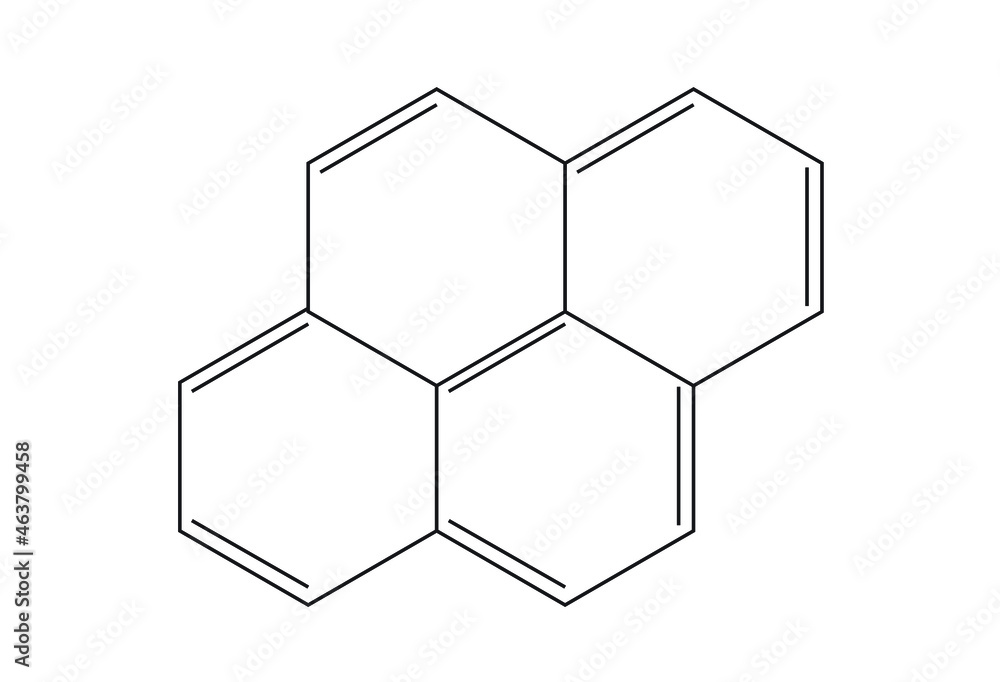 Chemical structure of Pyrene molecule (Molecular formula of Pyrene ...
