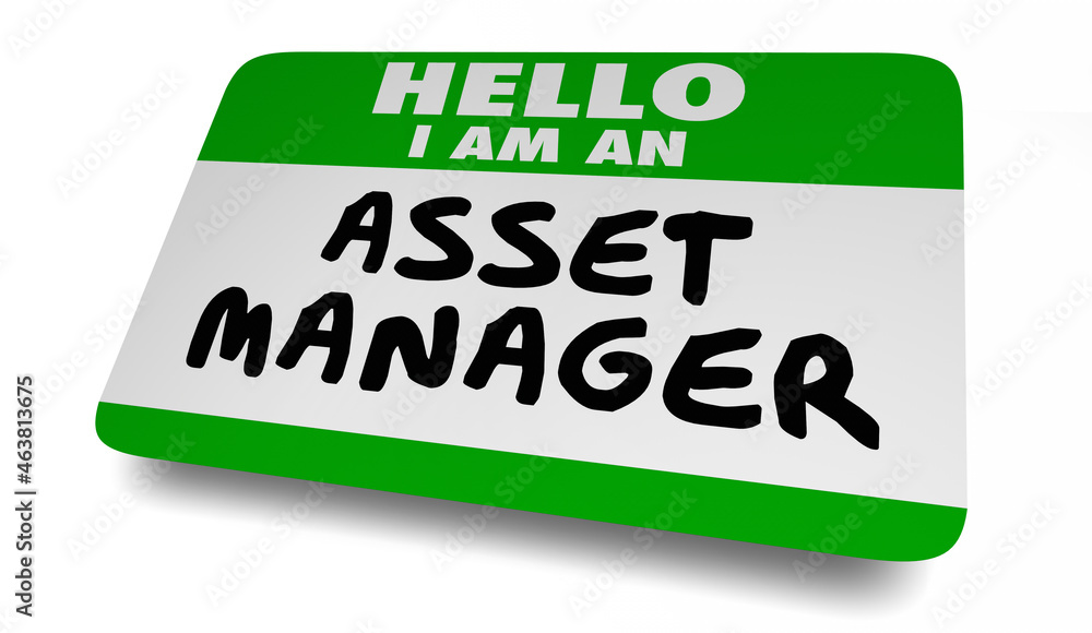 Asset Manager Nametag Hello I Am An Name Tag Sticker Management 3d ...