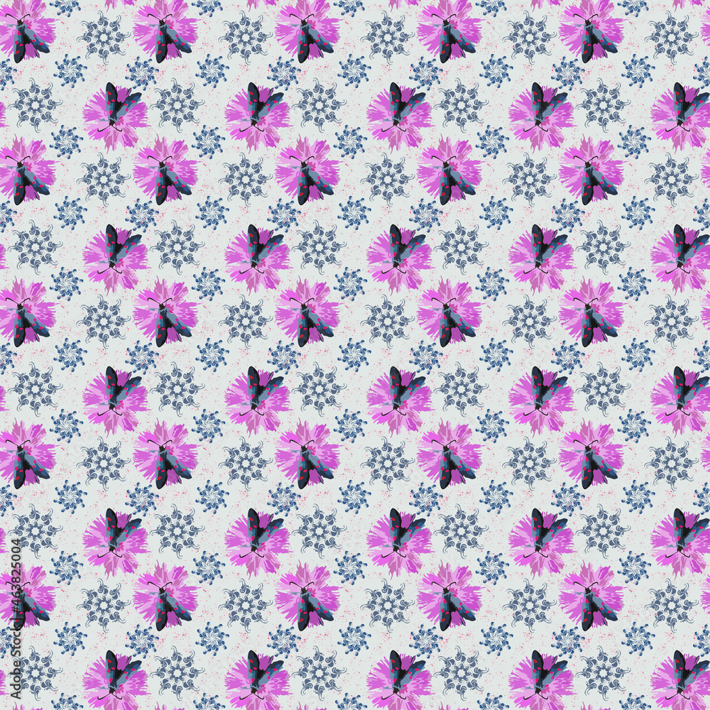 pink butterflies texture, seamless pattern, fabric texture Stock ...