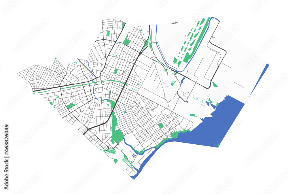 Elizabeth map. Detailed map of Elizabeth city administrative area ...