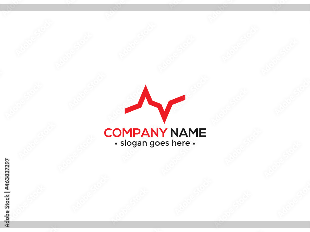 ECG logo design for company.Heard coporate logo Vector.typography ...
