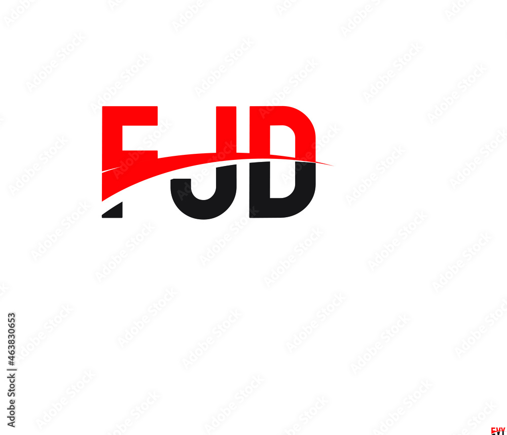 FJD Letter Initial Logo Design Vector Illustration Stock Vector | Adobe ...