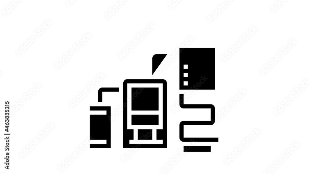 ammonia production animated glyph icon. ammonia production sign ...