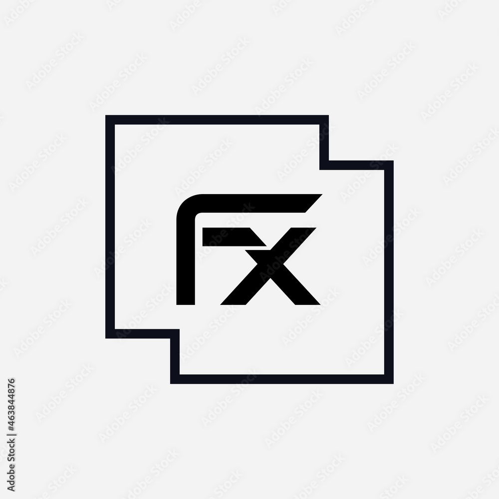Initial Letter FX Logo Design Vector Template. Abstract Luxury Circle ...