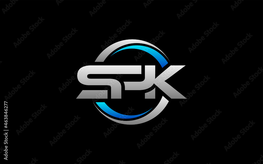 SPK Letter Initial Logo Design Template Vector Illustration Stock ...