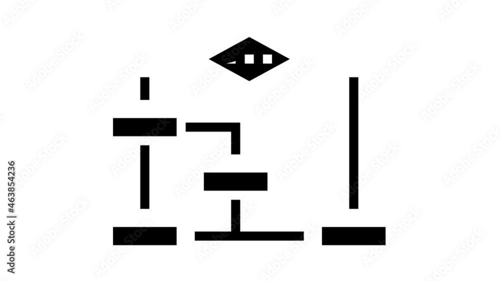 algorithm neural network animated glyph icon. algorithm neural network ...