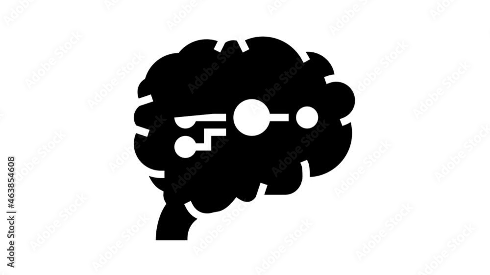 biological neural network animated glyph icon. biological neural ...