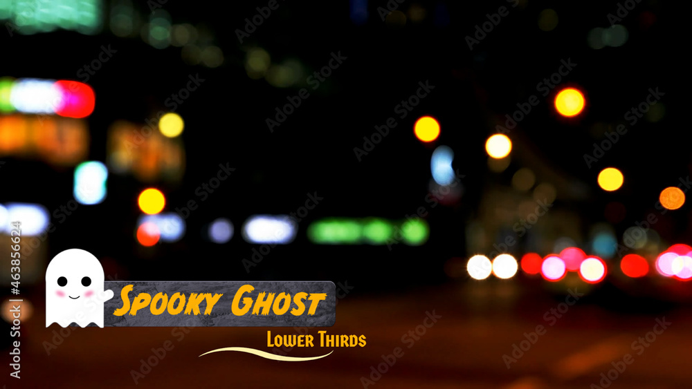 Spooky Ghost Lower Thirds Stock Template | Adobe Stock