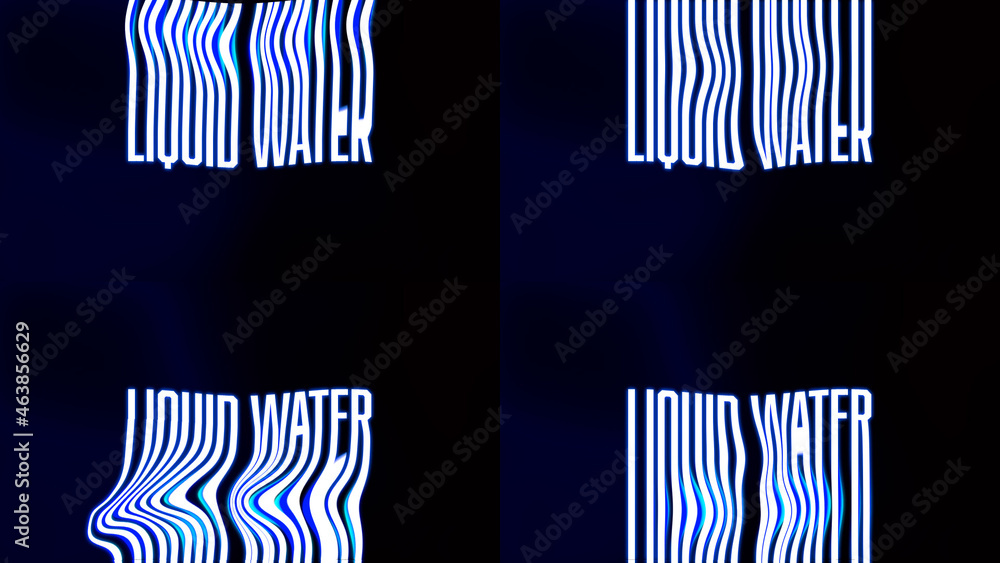 Wavy Liquid Water Titles Stock Template | Adobe Stock