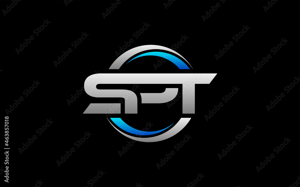 SPT Letter Initial Logo Design Template Vector Illustration Stock ...