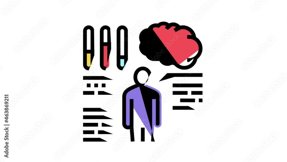 eq soft skill animated color icon. eq soft skill sign. isolated on ...