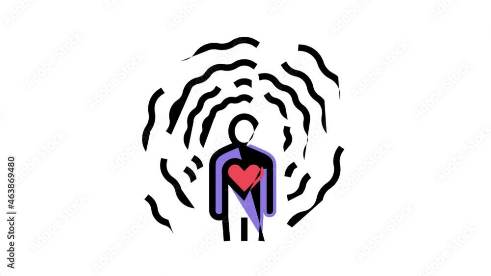 self-awareness soft skill animated color icon. self-awareness soft ...